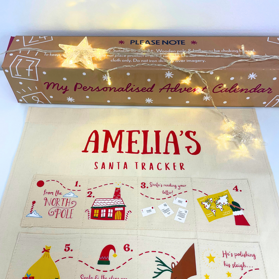Personalised Fabric Santa Tracker Advent Calendar | Persy Boo